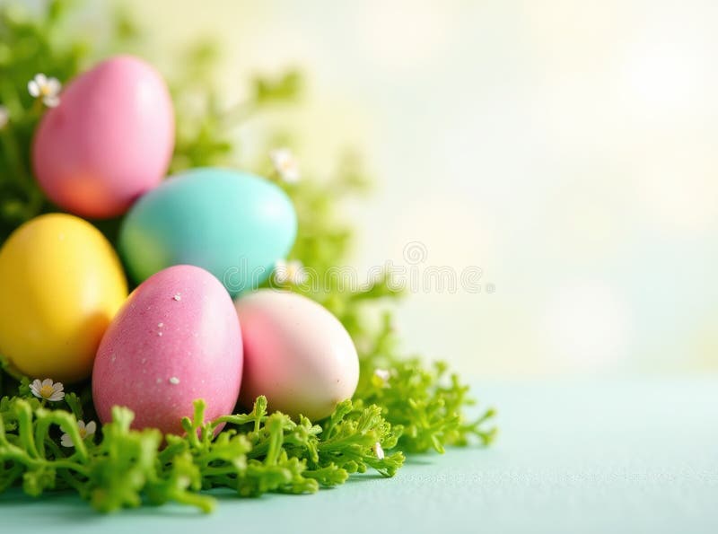 A Vibrant Spring Easter Egg Background Fresh Bright Colors and ...