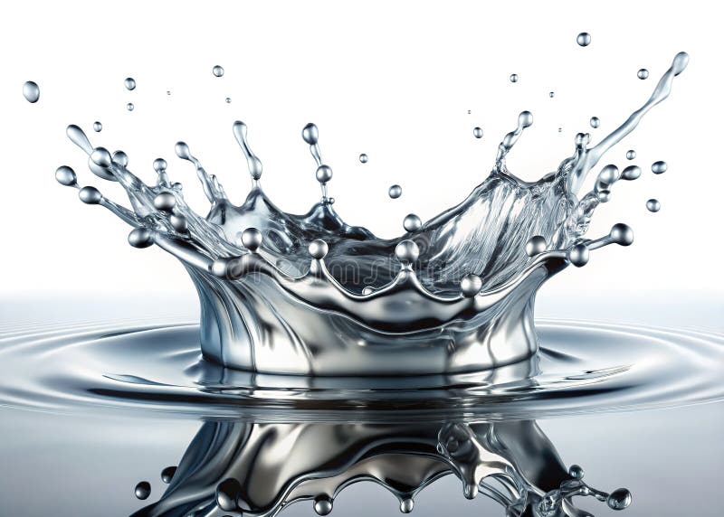 Stunning Abstract Silver Liquid Splash a Captivating Visual Symphony on ...