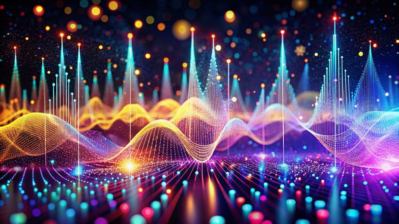 Dynamic 3D Visualization of Audio Data Exploring the Futuristic Rhythms of Sound Stock ...