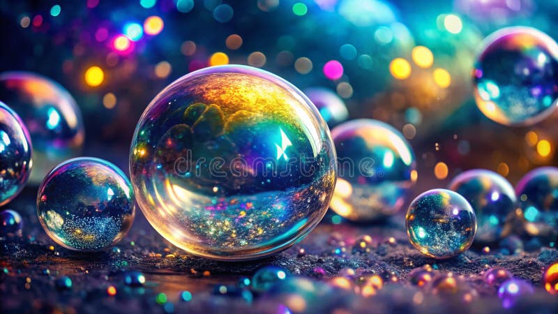 Stunning Holographic Silver Bubbles an Abstract Watercolor Art Piece ...