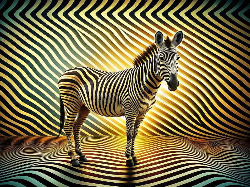 Retro Zebra Optical Illusion Background a Dynamic Zigzag Pattern with ...