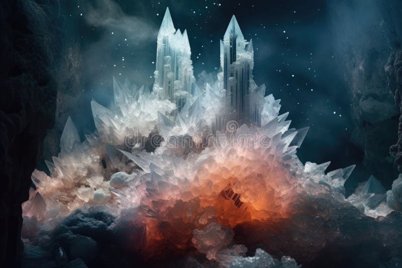 Crystalline Formations Patterns and Delicate Structures. Generative AI ...