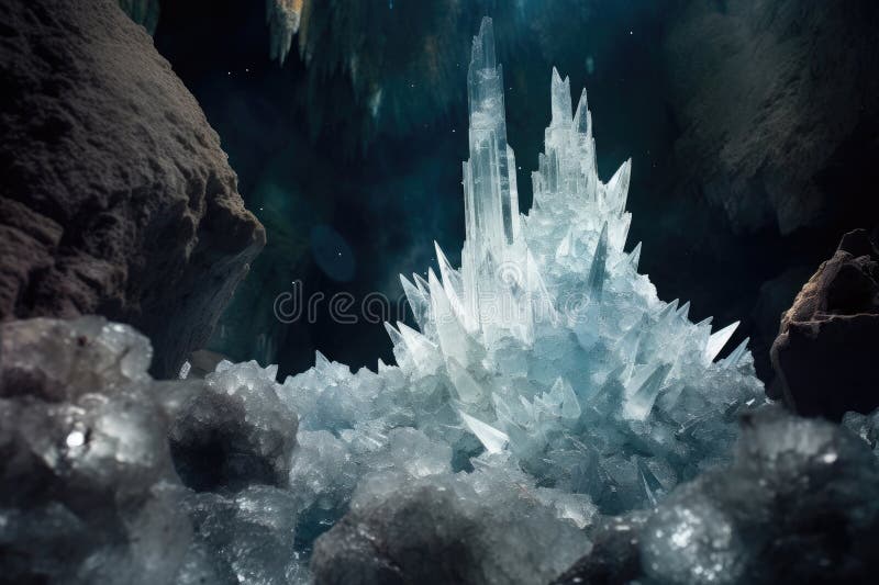 Crystalline Formations Patterns and Delicate Structures. Generative AI ...