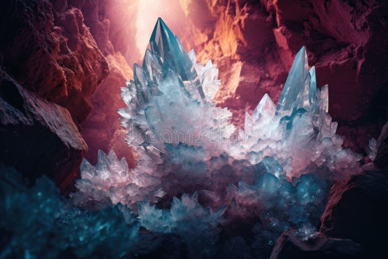 Crystalline Formations Patterns and Delicate Structures. Generative AI ...