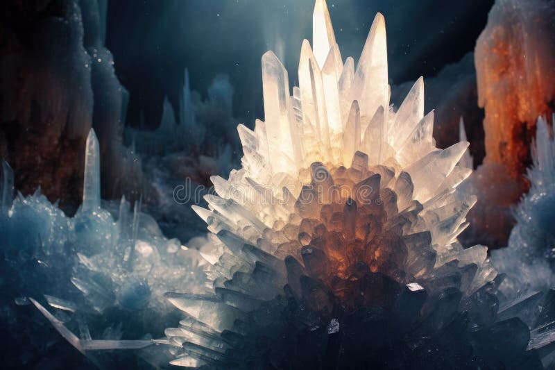 Crystalline Formations Patterns and Delicate Structures. Generative AI ...