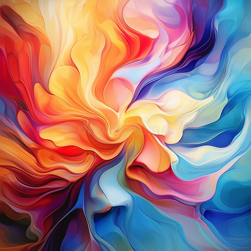 Bold and Captivating Digital Abstract Art with Mesmerizing Color ...