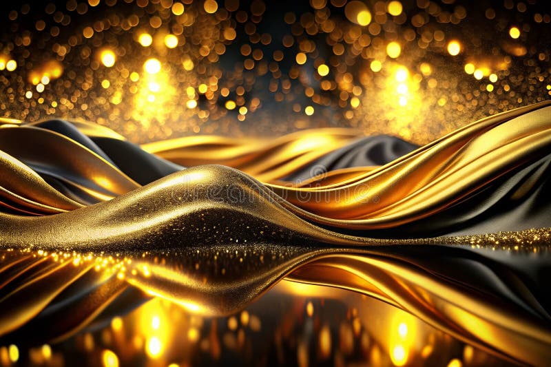 Stunning Gold and Black Panoramic Abstract Backgrounds Elegant and ...