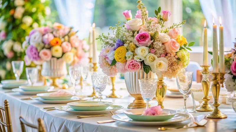 A Stunning Wedding Reception Exquisite Table Settings and Breathtaking ...