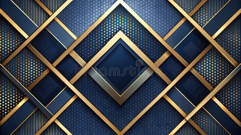 A Luxurious Navy and Gold Geometric Patterned Background Elegant ...