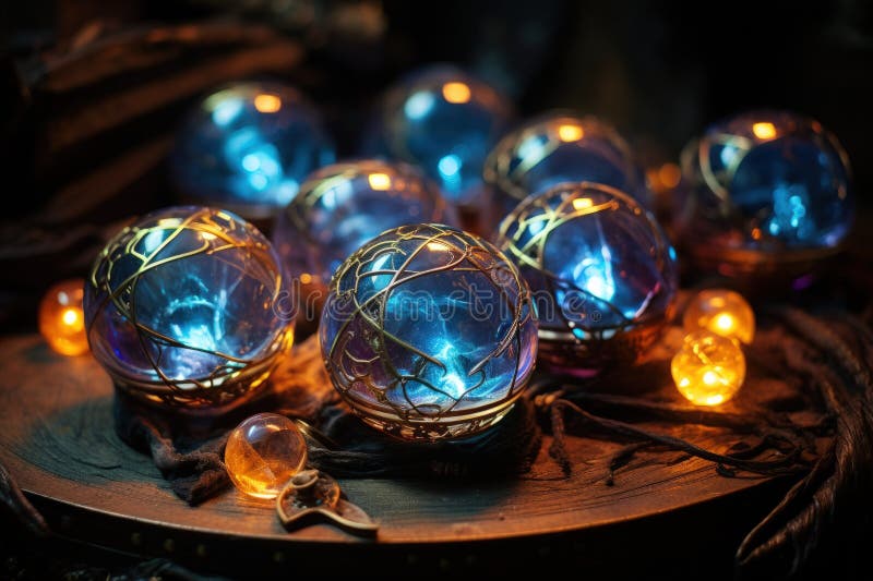 Arcane Crystal Orbs, Containing Trapped Magical Entities with Untold ...