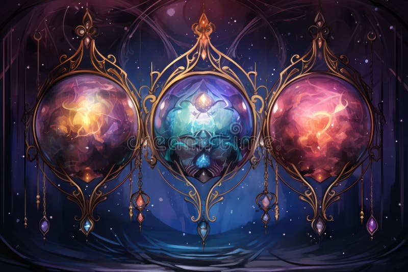 Arcane Crystal Orbs, Containing Trapped Magical Entities with Untold ...