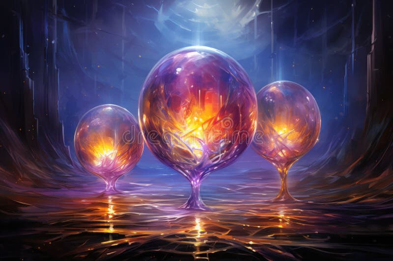 Arcane Crystal Orbs, Containing Trapped Magical Entities with Untold ...