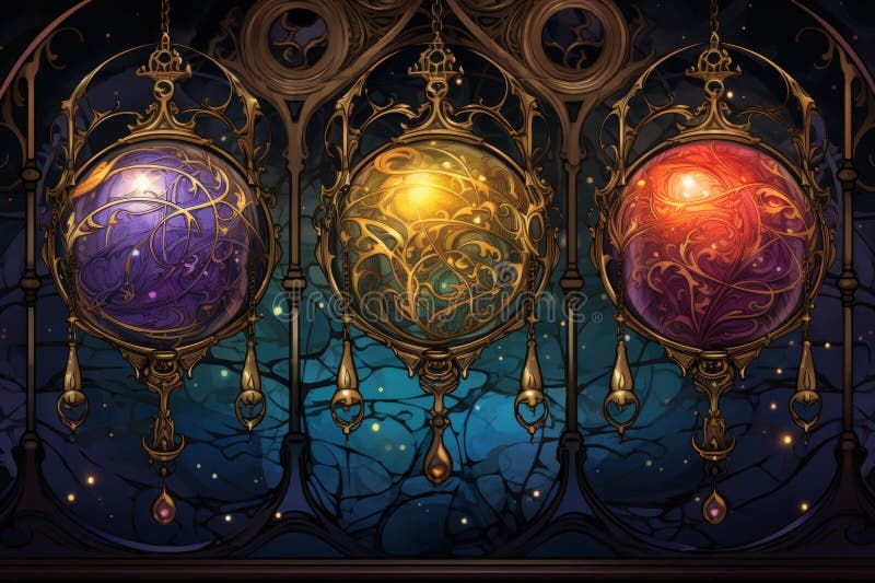 Arcane Crystal Orbs, Containing Trapped Magical Entities with Untold ...