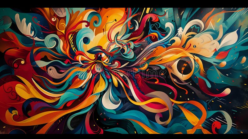 Rhythmic Urban Art Symposium./n Stock Illustration - Illustration of ...