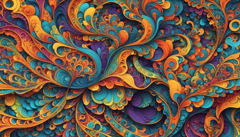 Vibrant Abstract Complementary Colors Background Stock Illustration ...