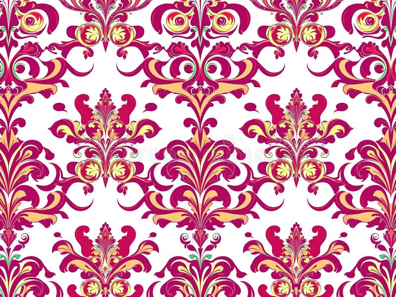 A Captivating Vintage Damask Scrollwork Design Ornate Patterns for ...