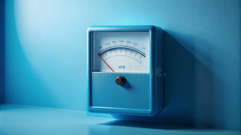 Modern Minimalist Blue Volume Meter a Calming Visual for Tech and Music ...