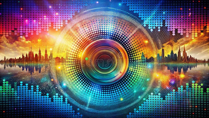 A Mesmerizing Aerial View of an Abstract Audio Spectrum Showcasing a ...