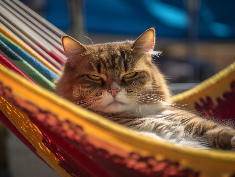 Cool Cat Sunbathing: Lighthearted Beach Getaway with Sunglasses and ...