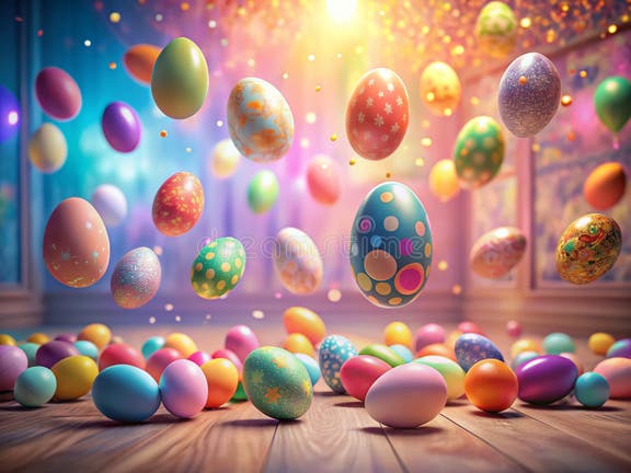 Enthralling Easter Egg Frame a Surreal Display of Vibrant Fantasy Eggs ...