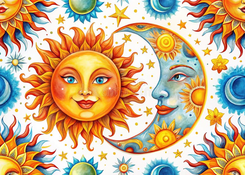 A Captivating Dance of Sun and Moon Dreamy Astrological Patterns ...