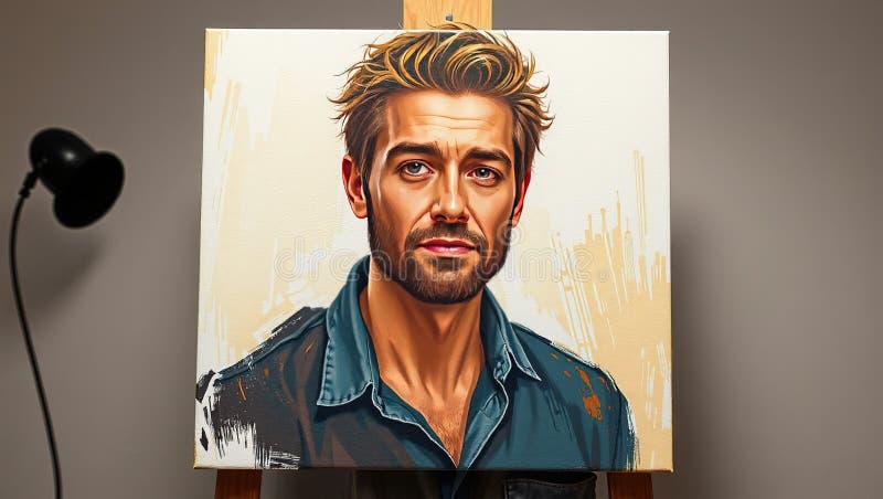 Intriguing Abstract Painting a Focused Artists Studio Creation ...