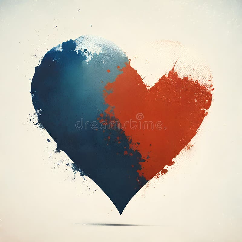 Explosive Passion: Dynamic Illustration of a Bursting Heart Stock ...
