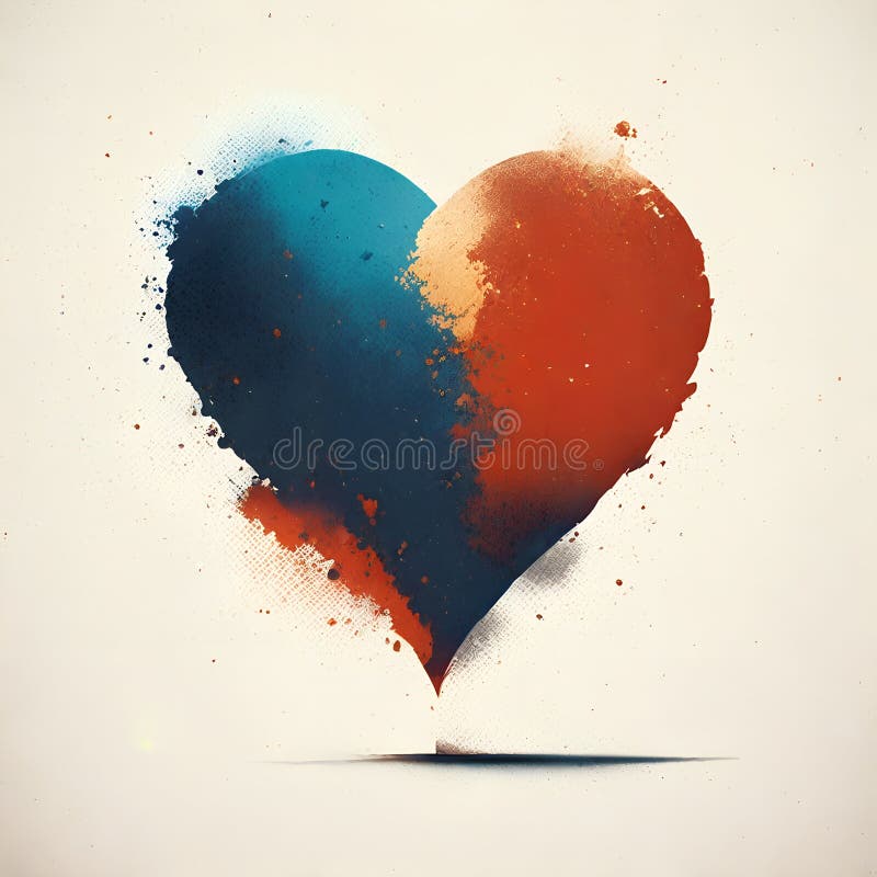 Explosive Passion: Dynamic Illustration of a Bursting Heart Stock ...
