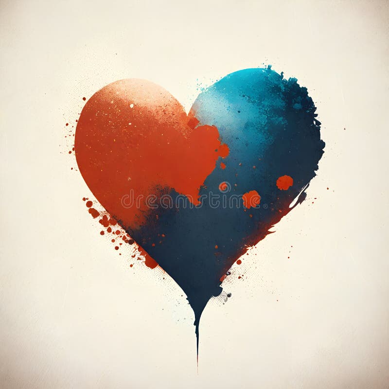 Explosive Passion: Dynamic Illustration of a Bursting Heart Stock ...