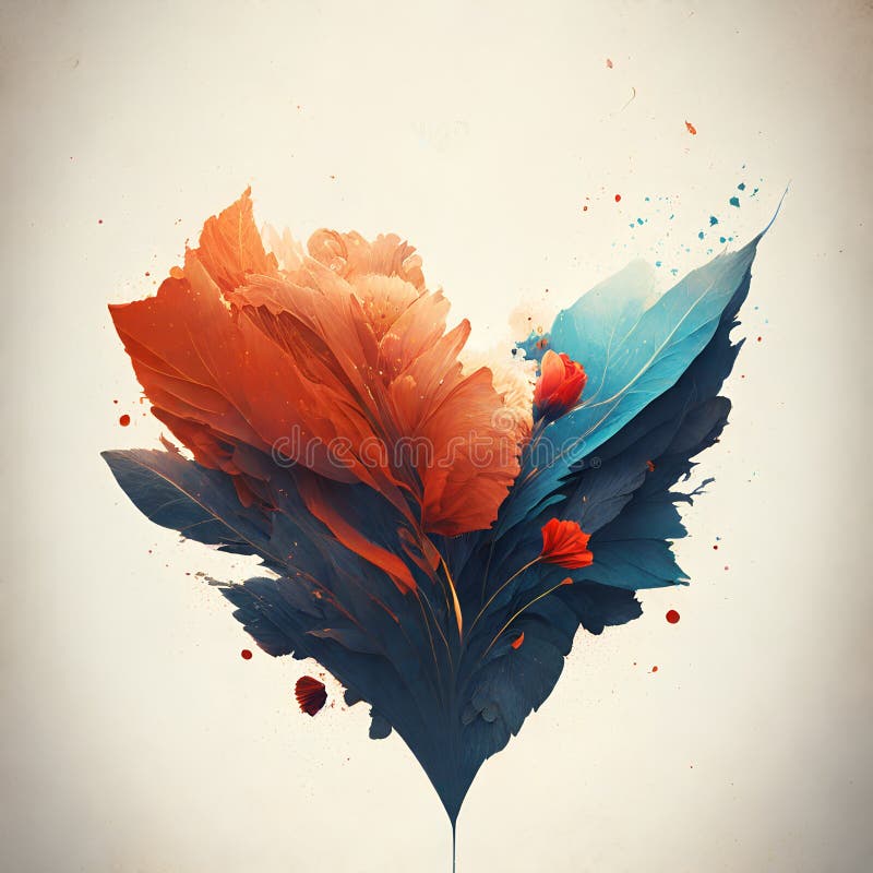 Explosive Passion: Dynamic Illustration of a Bursting Heart Stock Illustration - Illustration of ...