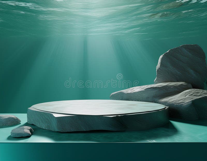 Underwater Product Presentation Concept: Water Caustic on Stone ...