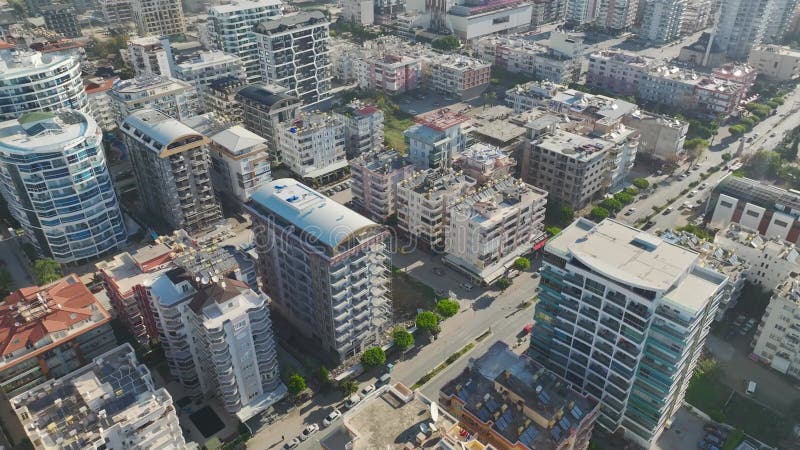 Central Urban Construction: Aerial 4K Visuals Stock Footage - Video of ...