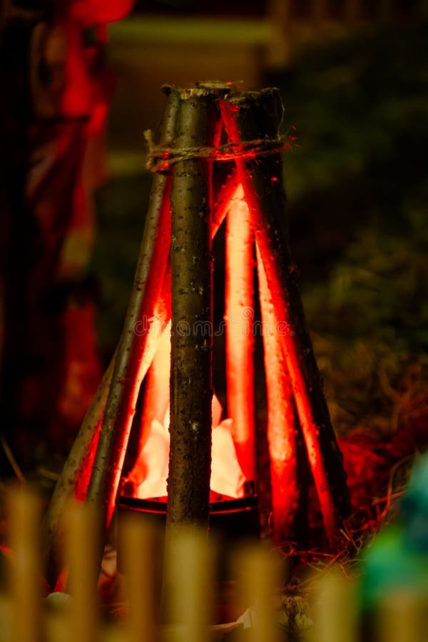 Radiant Elegance: Captivating Flame-Shaped Lamp Illuminating the Night ...