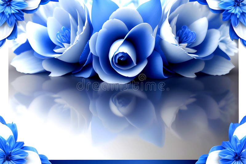Blending Shades of Blue and White Floral in a Mesmerizing Beautiful ...