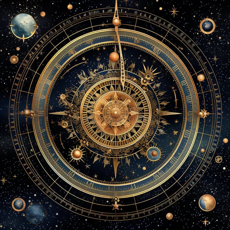 Celestial Compass Wallpaper Stock Image - Image of vastness, stars ...