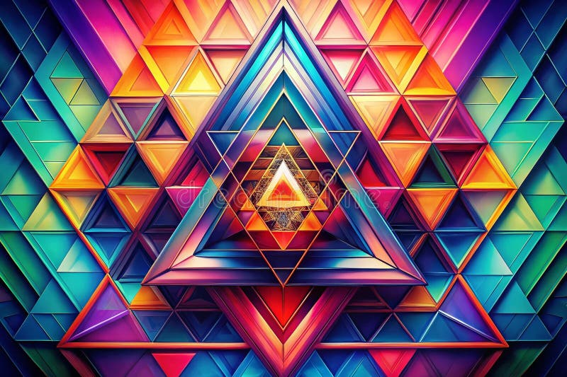 Stunning Abstract Triangular Geometry Poster a Modern Geometric Art ...