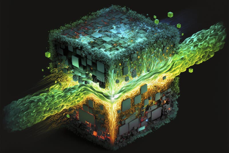 Quantum Wavetracing: Vivid Colorful Object - AI Generated Abstract Art ...