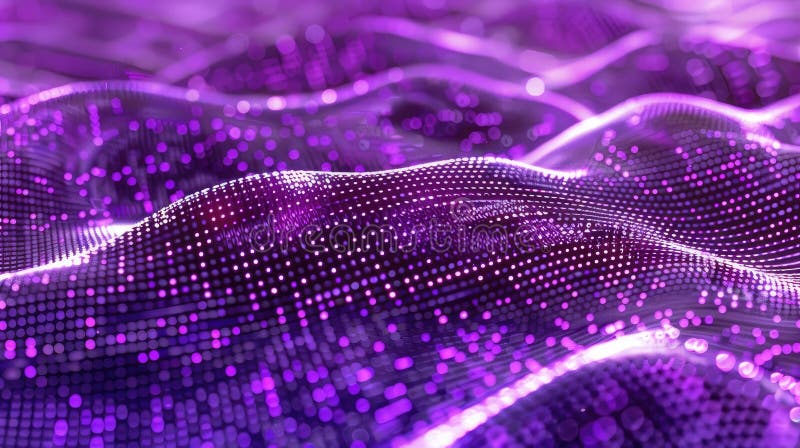 Immerse Yourself in the World of Digital Waveforms! Background Purple ...
