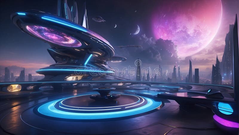 Cosmic Odyssey: a Technological Wonderland. Generative Ai Stock ...