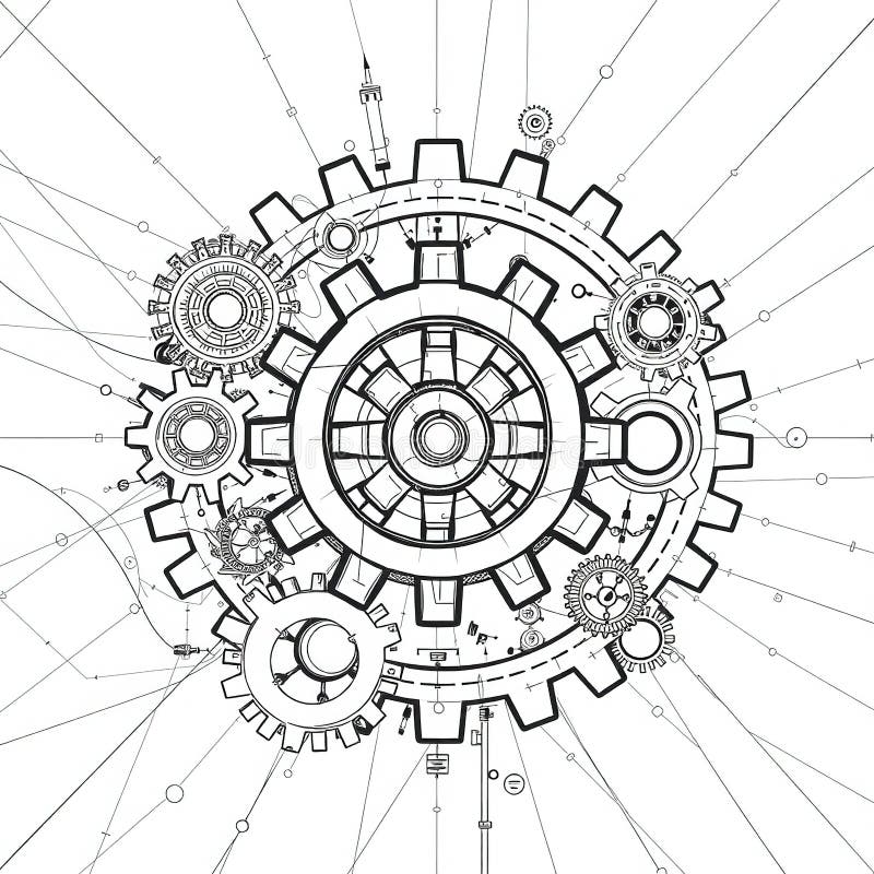 Steampunk Gears Drawing