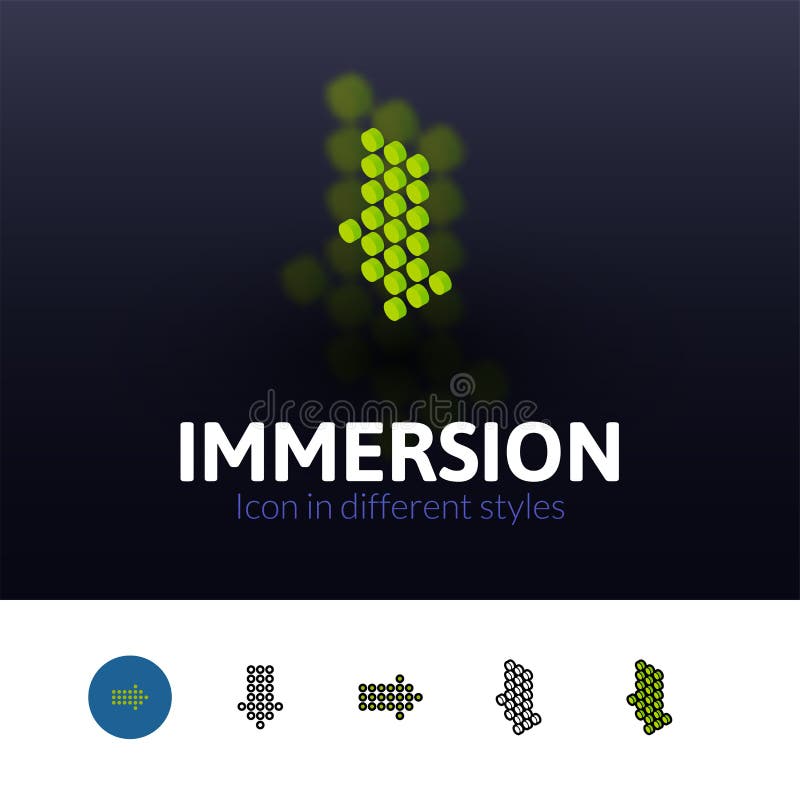 Immersion Icon Different Style Stock Illustrations – 8 Immersion Icon ...