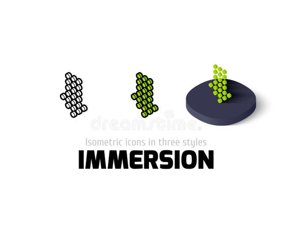 Immersion Icon in Different Style Stock Vector - Illustration of ...