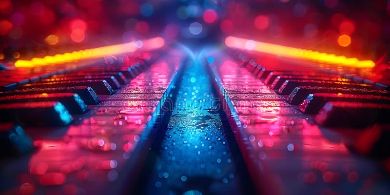 Immersive Abstract Music Scene with Glitchy Synths and Bold Percussion ...