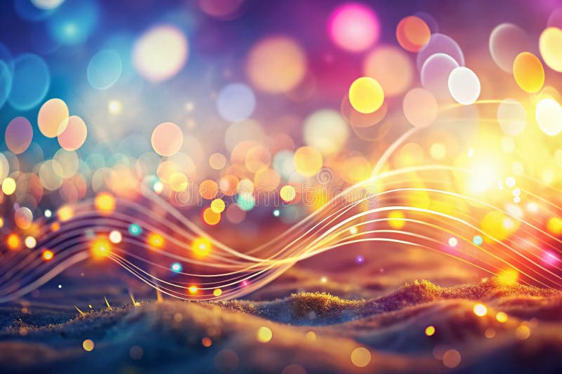 Immersive Abstract Music Visual Bokeh Lights Musical Notes and ...