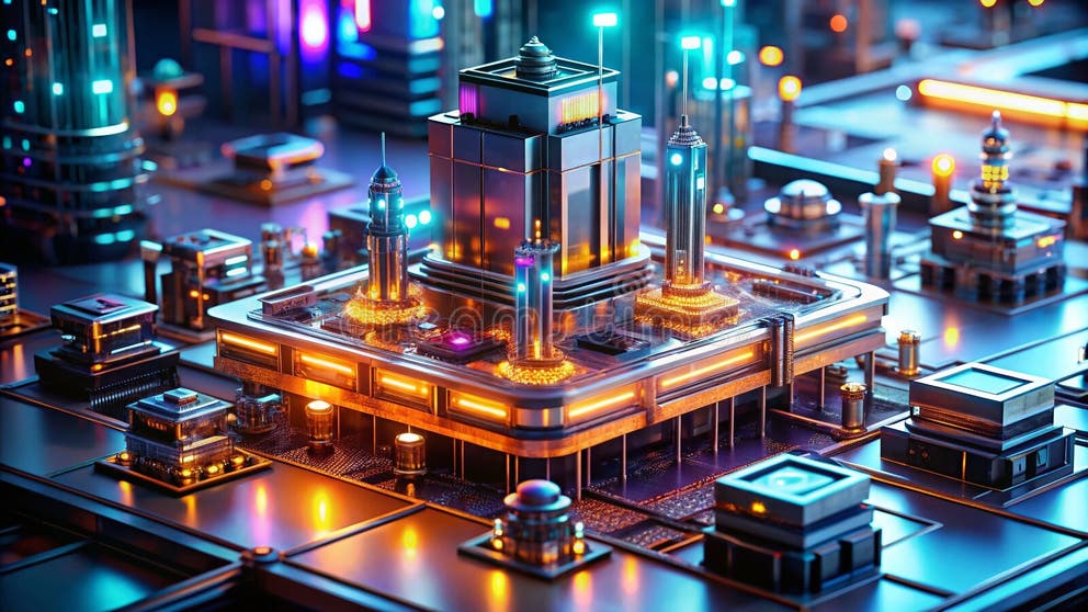 Immersive AI Workspace Explore a Futuristic Digital Hub Designed for ...