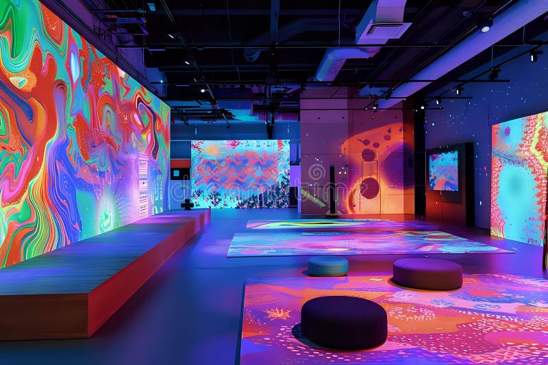 Immersive Art Installation: Exploring Vibrant Colors and Abstract ...