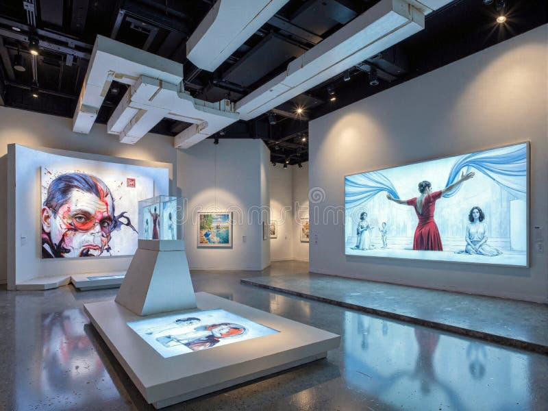 Immersive Art: a Modern Gallery with Large Screen Display and ...
