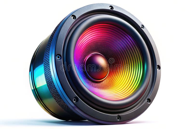 Immersive Audio Experience a CloseUp Look at a Modern Black Speaker ...