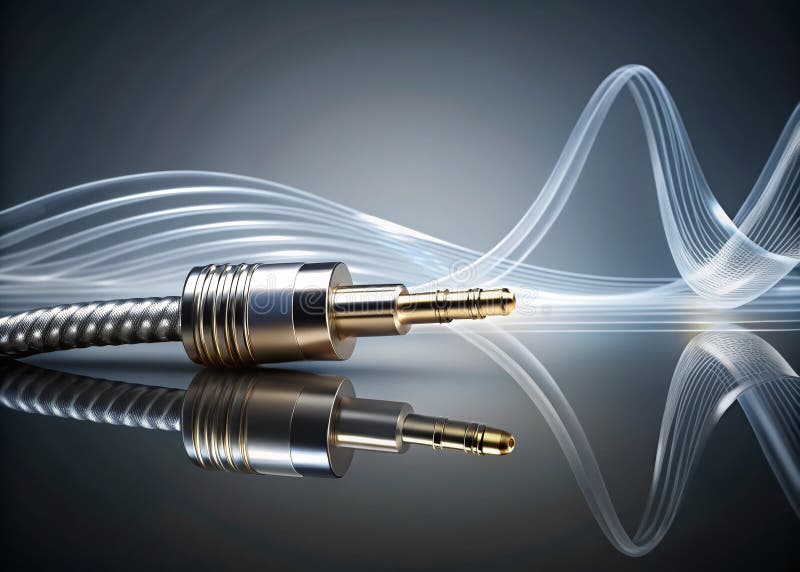 Immersive Audio Visual a Double Exposure of a Silver 35mm Audio Jack ...