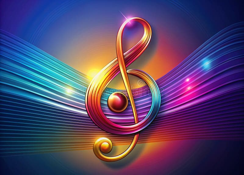 Immersive Bass Clef Music Note Background a Stunning Panoramic Visual ...